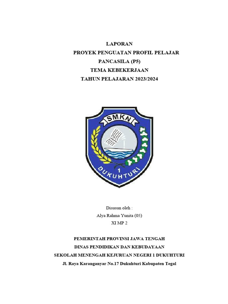 Laporan P5 Kebekerjaan | PDF | Karier & Perkembangan