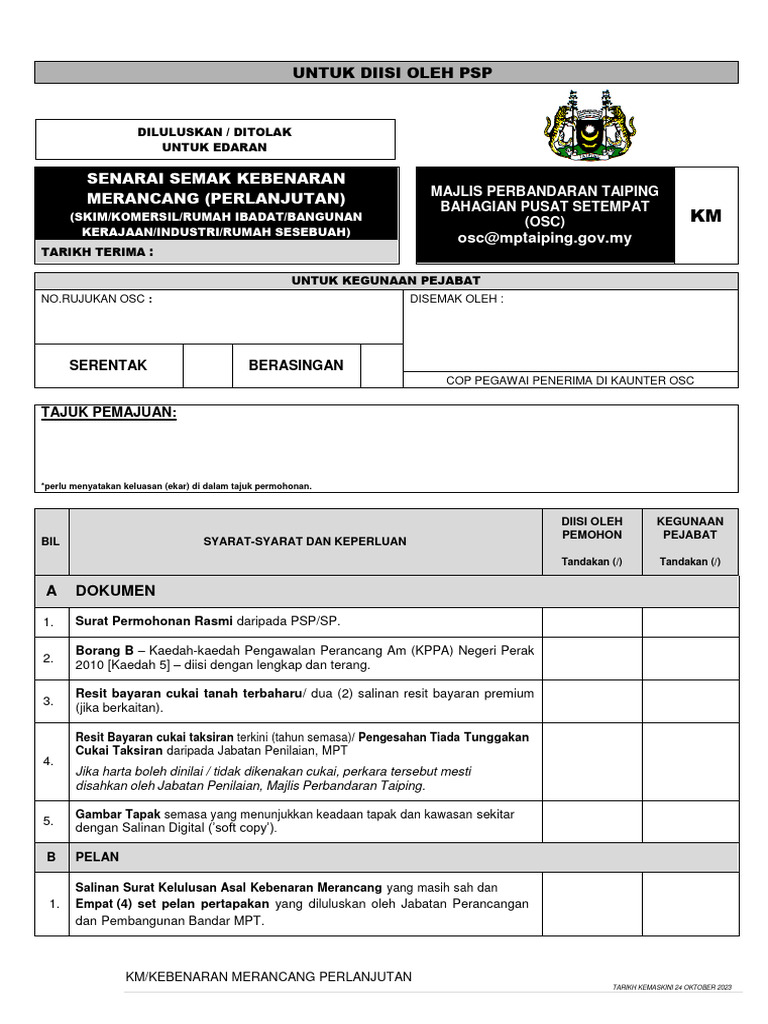 Senarai Semak KM Perlanjutan | PDF