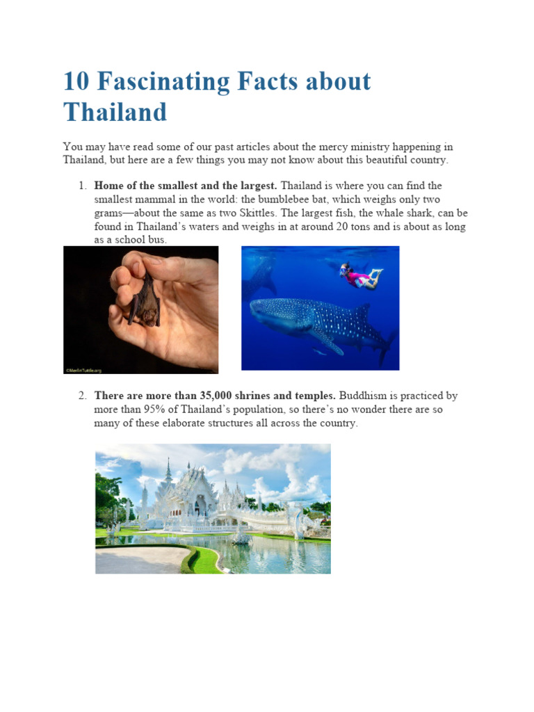10 Fascinating Facts about Thailand | PDF | Thailand