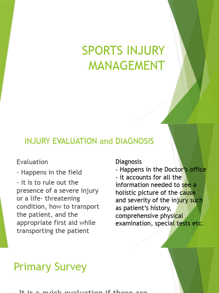 Sports Injury Evaluation and Management | PDF | Human Diseases And ...