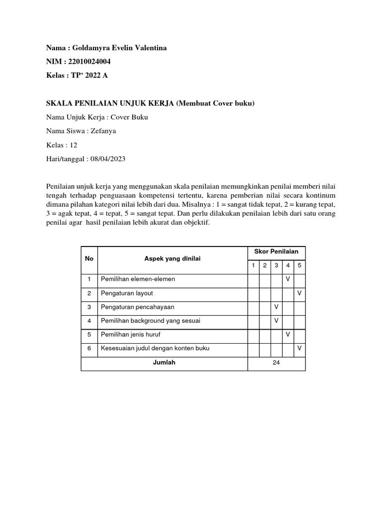 Penilaian Unjuk Kerja | PDF