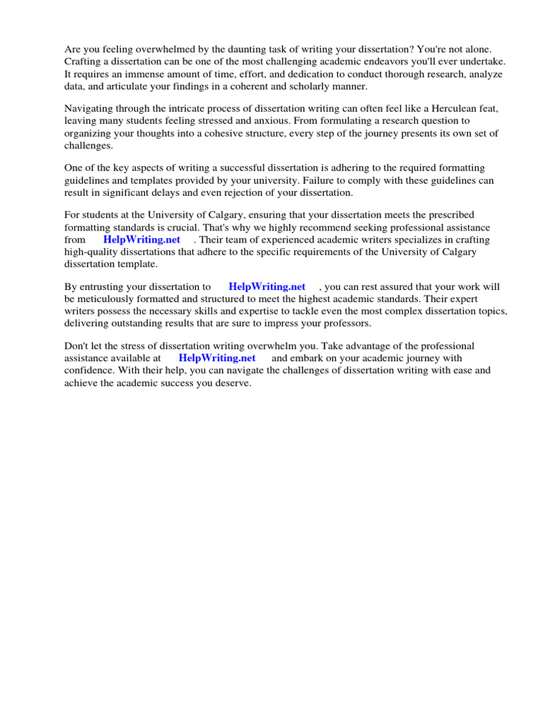 University of Calgary Dissertation Template | PDF | Thesis