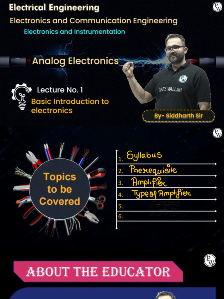 Basic Introduction To Electronics 01 - Class Notes | PDF