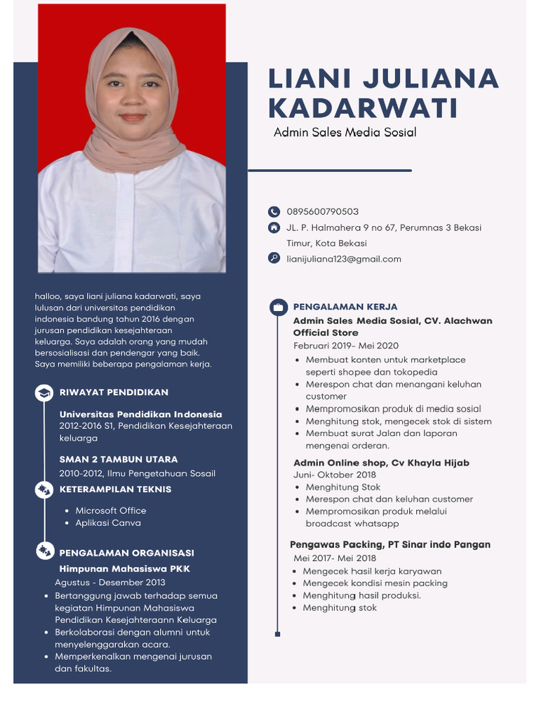 Liani Juliana Admin Marketing Marine Resume | PDF