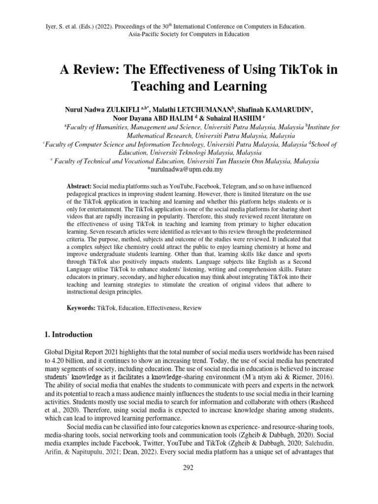 Effectiveness of Tiktok Research | PDF | Social Media | Popular Culture ...