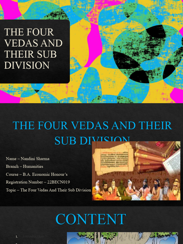 The Four Vedas and Their Sub Division | PDF | Vedas | Indian Religious Texts