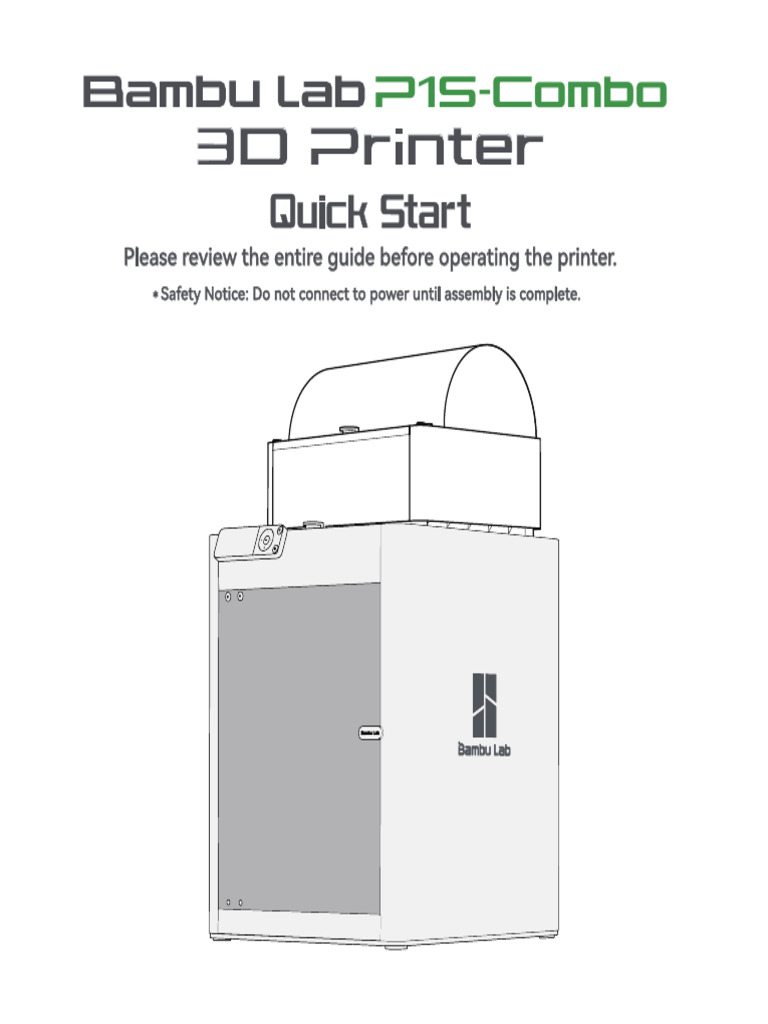 English Version-Quick Start Guide For P1S-Combo | PDF | Feedback ...