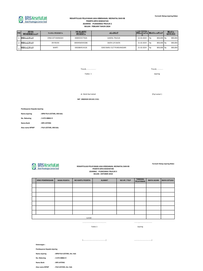 Bu Puji Rekap Tagihan Per SEPTEMBER 2022 | PDF