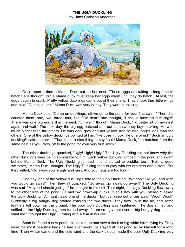 The Ugly Duckling | PDF | Duck | The Ugly Duckling