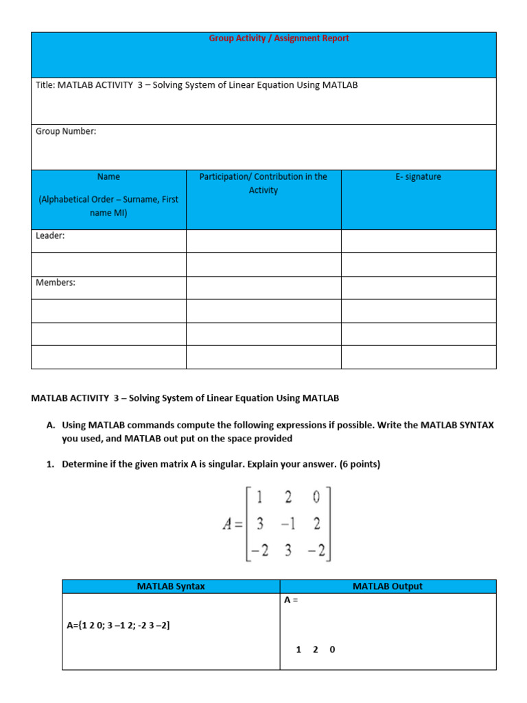 Matlab Activity 3 | PDF | Functions And Mappings | Mathematical Objects Matlab Activity 3 | PDF | Functions And Mappings | Mathematical Objects