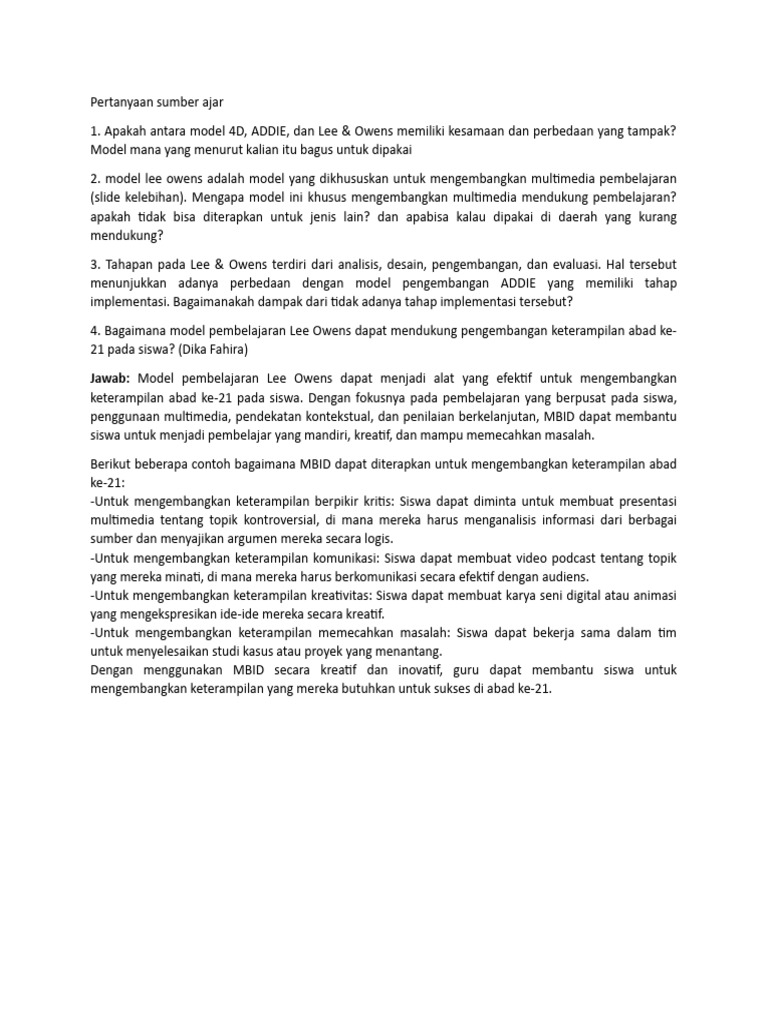 Pendekatan ADDIE dalam Pengembangan Bahan Ajar | PDF | Seni