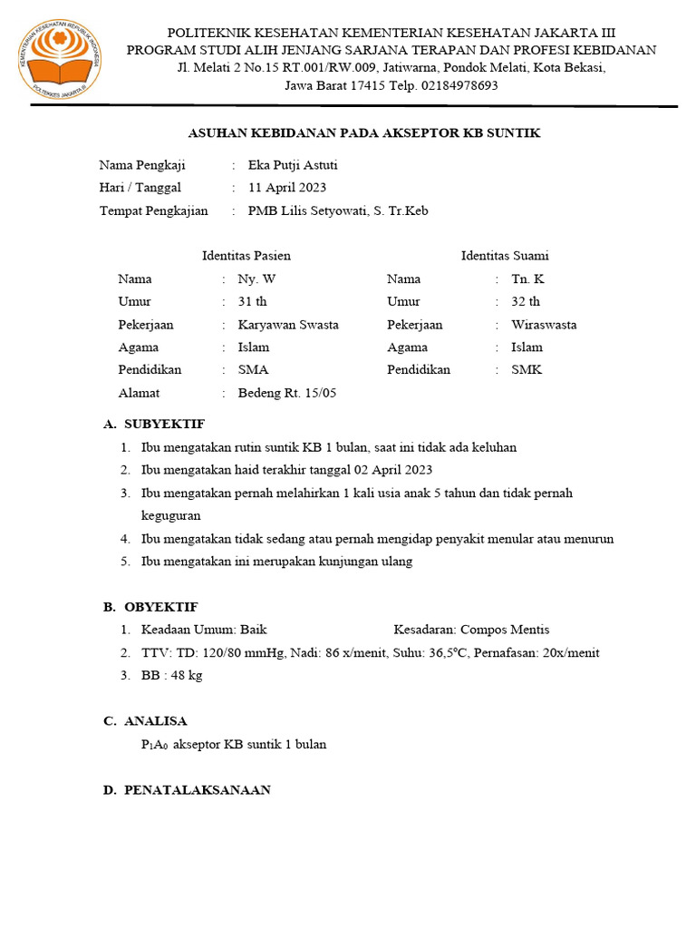KB Suntik 1 Bulan | PDF