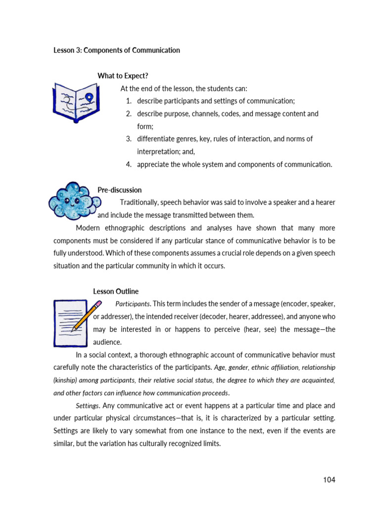 Chapter 7 Lesson 3 | PDF | Communication | Thou