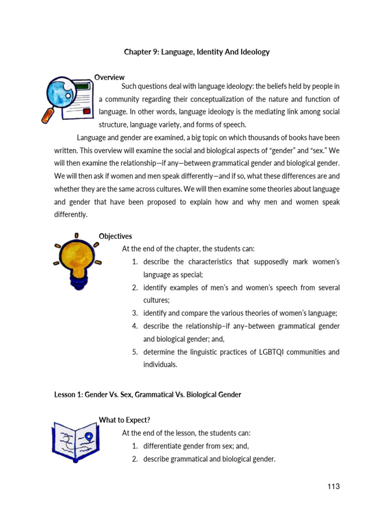 Chapter 9 Lesson 1 | Download Free PDF | Grammatical Gender | Gender