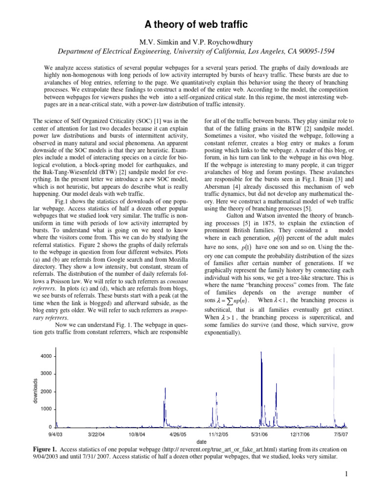 a_theory_of_web_traffic | PDF | Applied Mathematics