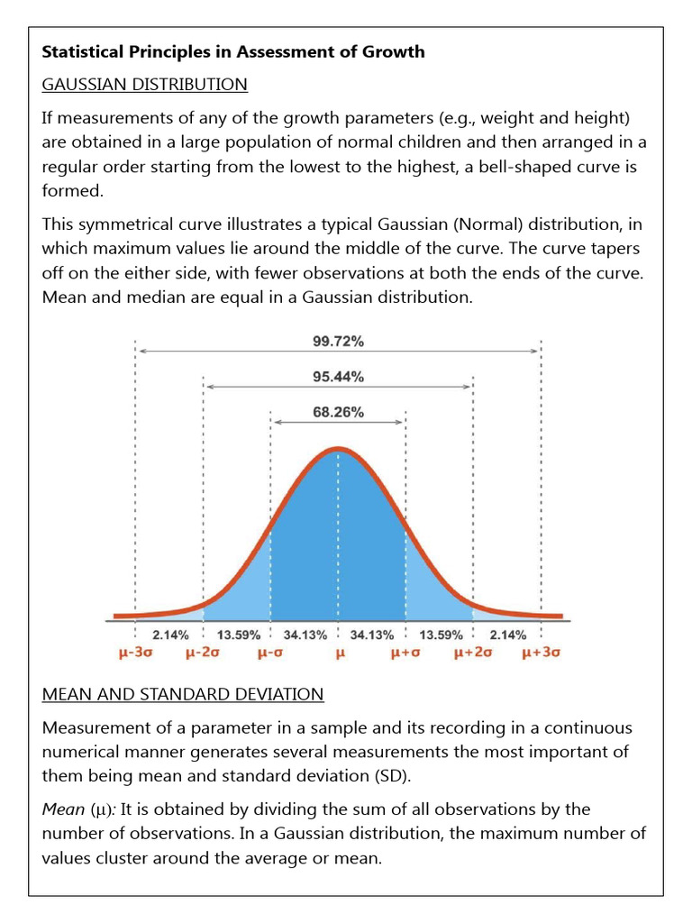 Growth Charts and Anthropometry | PDF | Mean | Standard Deviation