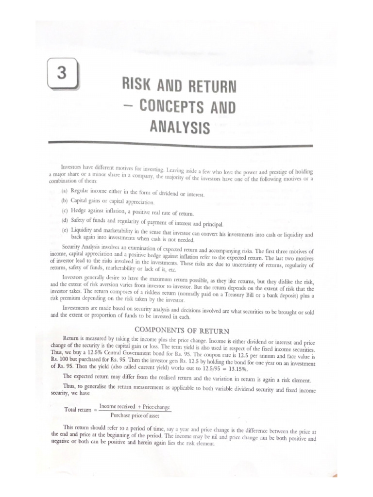 Risk and Return | PDF