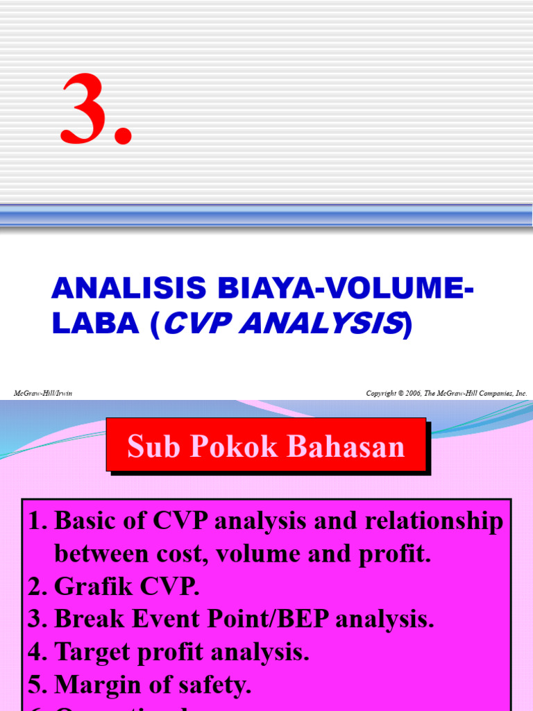 Akuntansi Manajemen 3 CVP | PDF | Economics | Management Accounting