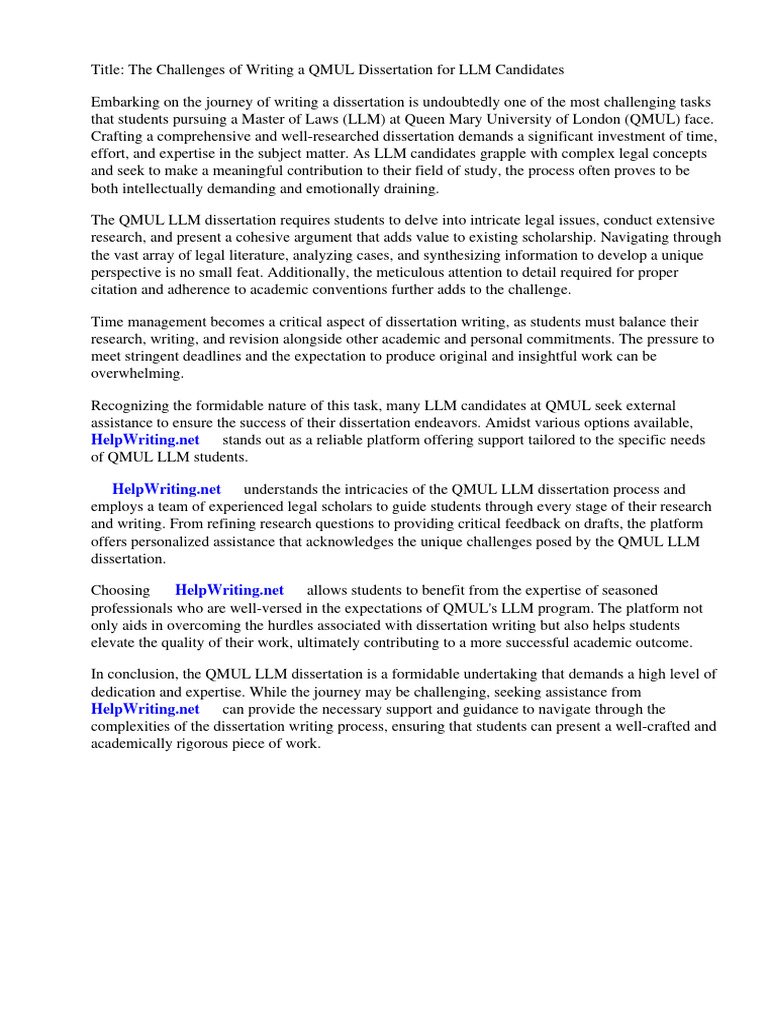 Qmul Dissertation LLM | PDF | European Union | Thesis