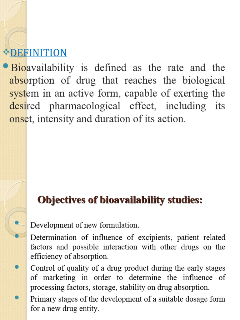 Bioavailability and Bioeqivalance (14 Mei 2020) | PDF | Bioavailability ...