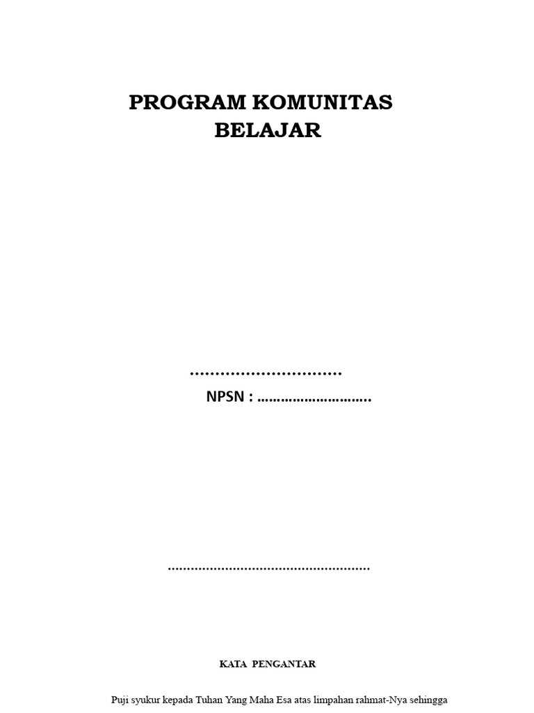 Program Kerja Komunitas Belajar SMP | PDF | Seni