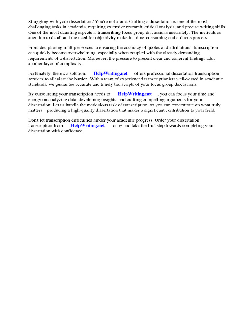 Dissertation Focus Group Transcript | PDF | Focus Group