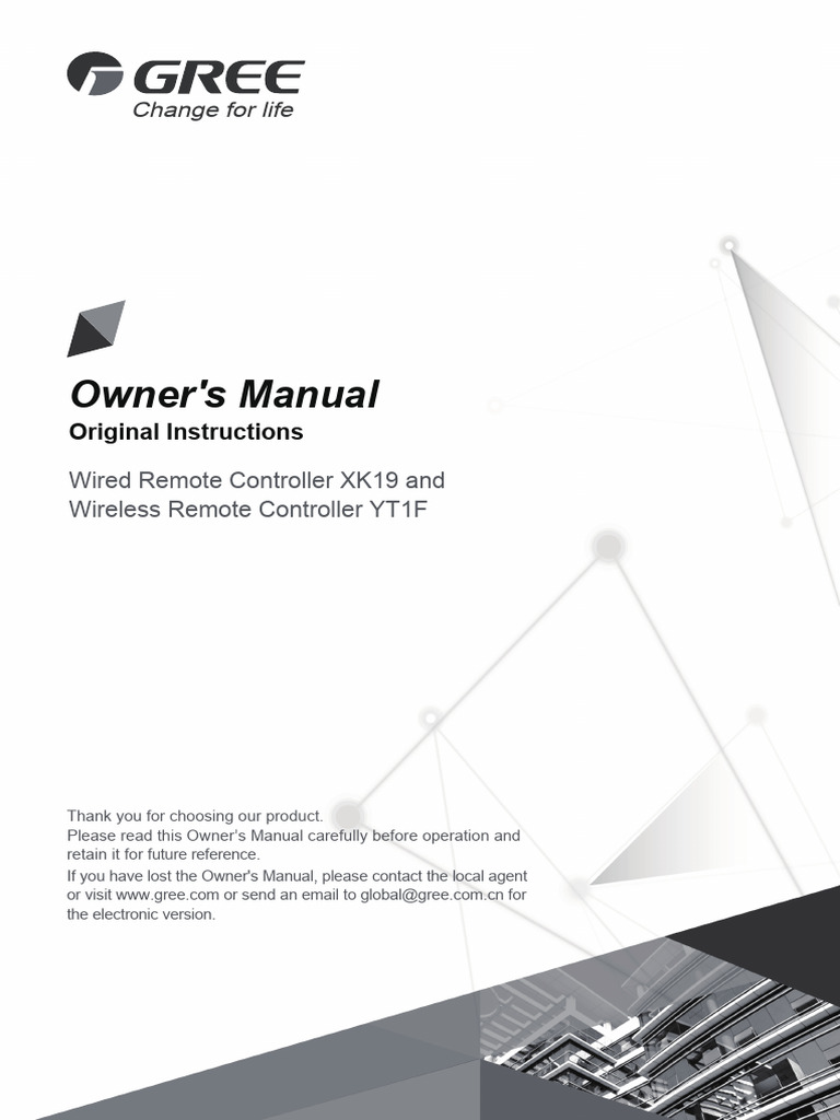 GREE_XK19_OWNERS | PDF | Remote Control | Heat