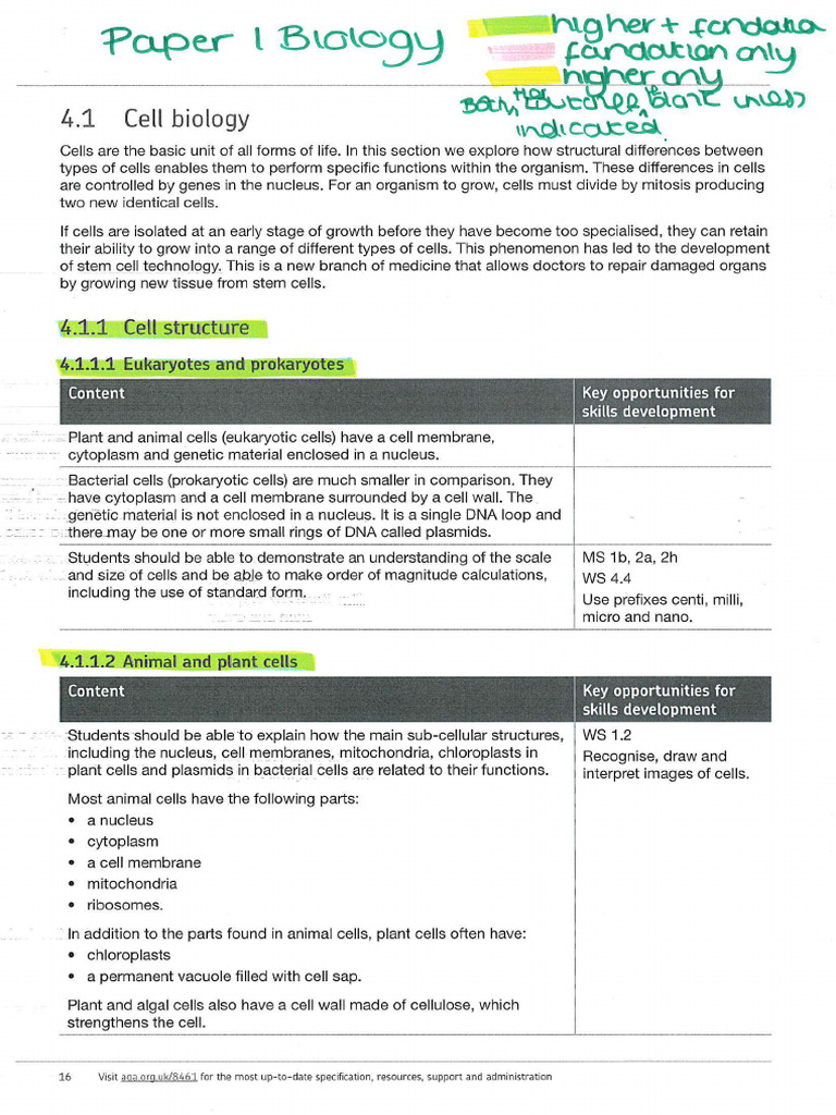 Biology Spec | PDF