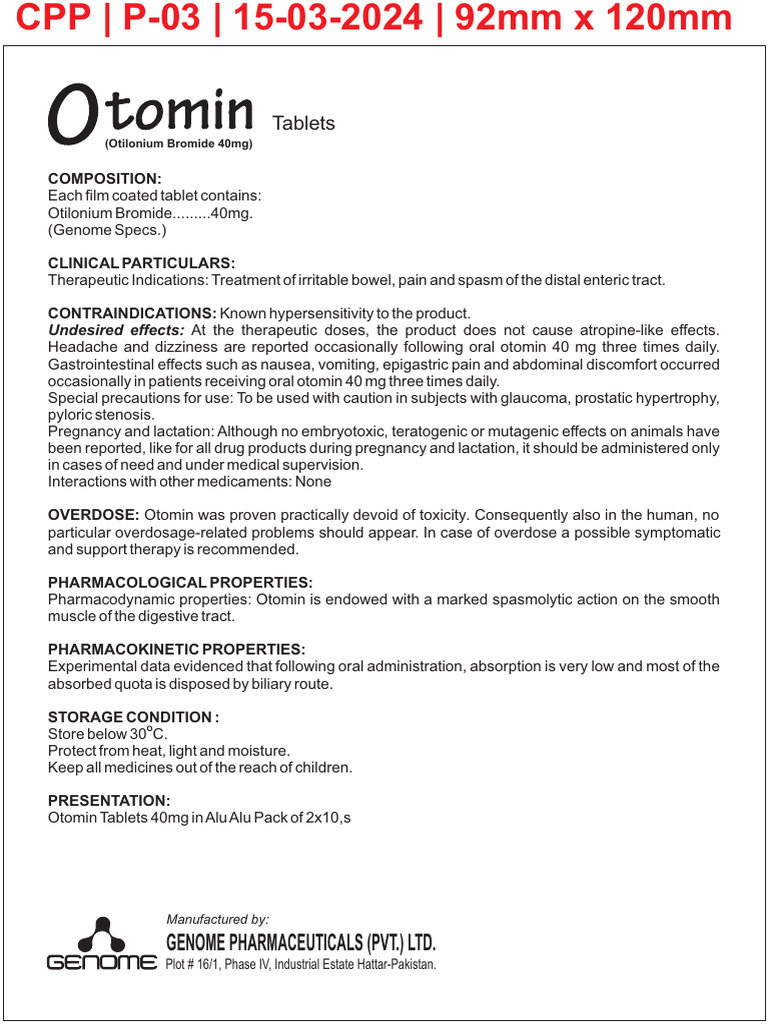 Otomin Inset English | PDF