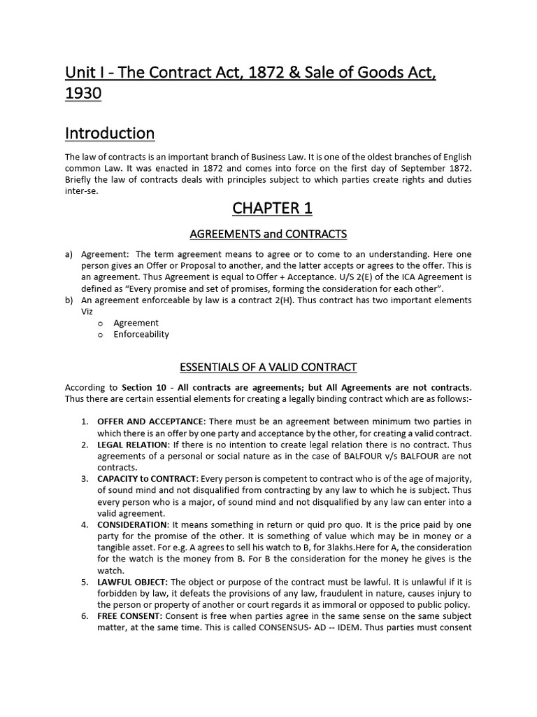 Business Law: Contracts & Sales | PDF | Consideration | Business Law