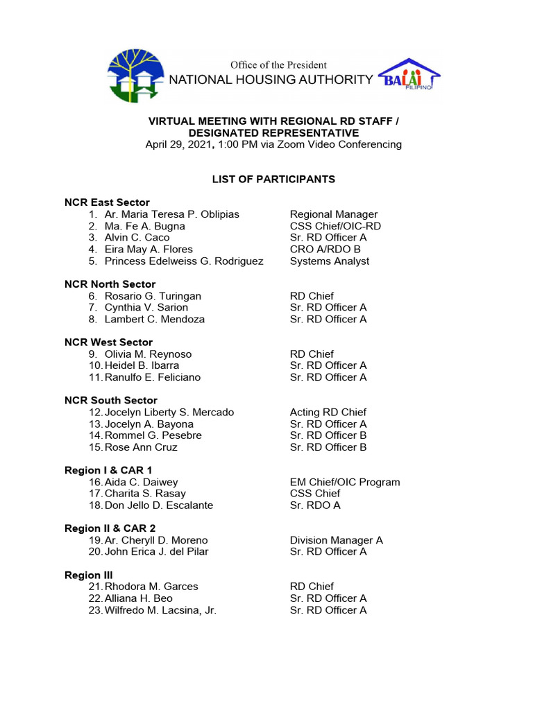 April Meeting Attendance | PDF