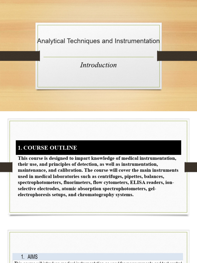 Medical Instrumentation Techniques Overview | PDF | Instrumentation ...