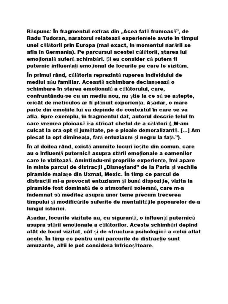 Argumentare Test 1 Bacalaureat | PDF