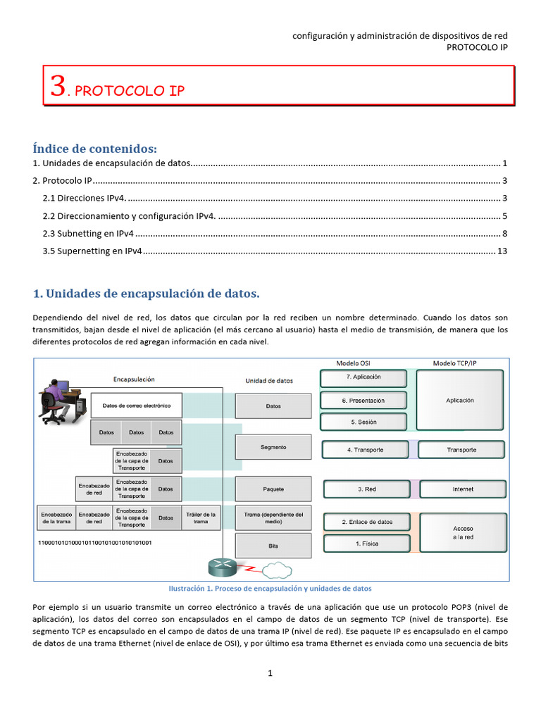3. Protocolo IP | PDF | Dirección IP | Protocolos de internet
