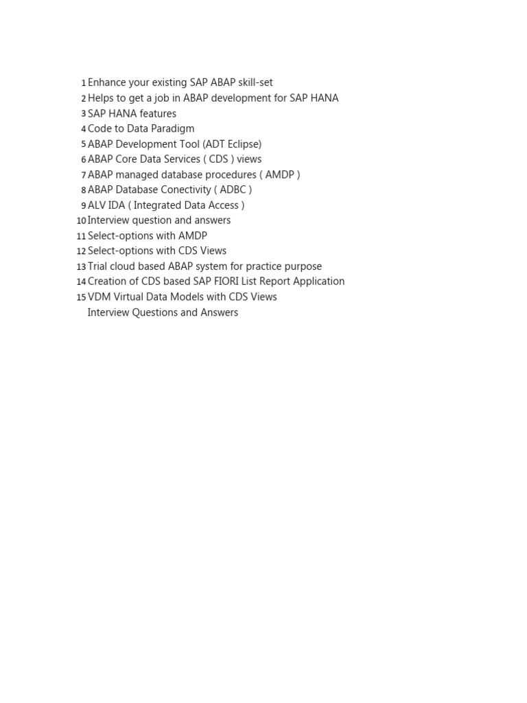 Things To Know ABAP Coding | PDF