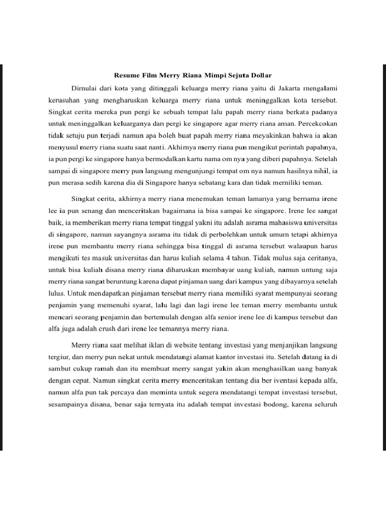 Resume Film Merry Riana | PDF