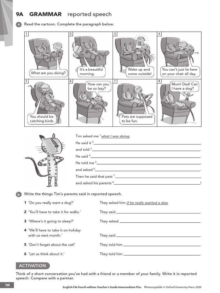 EnglishFile4e Intermediate Plus TG PCM Grammar 9A | PDF