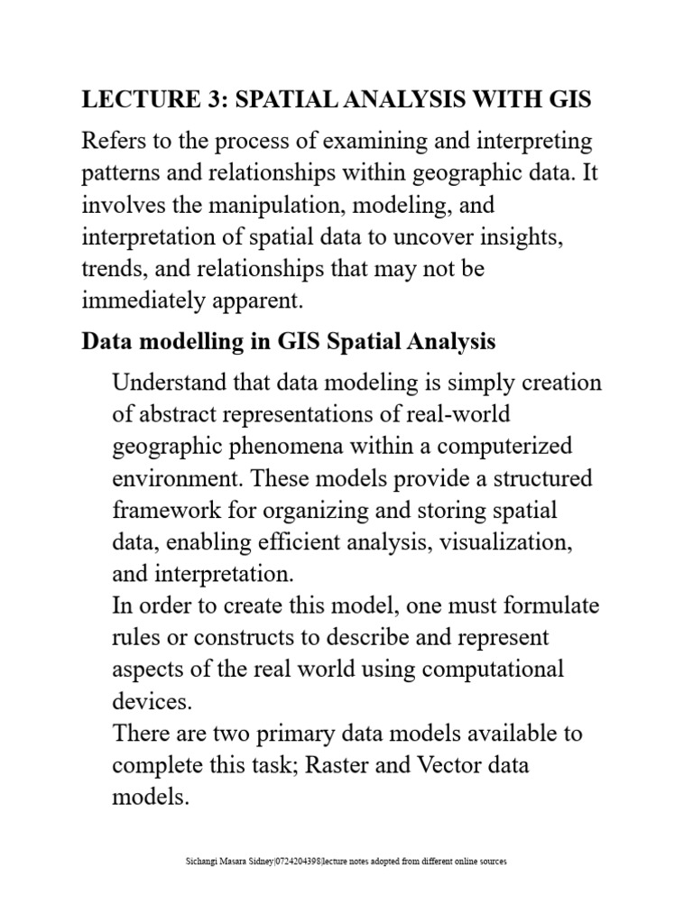 Lecture 3 Gis | PDF | Image Resolution | Geographic Information System
