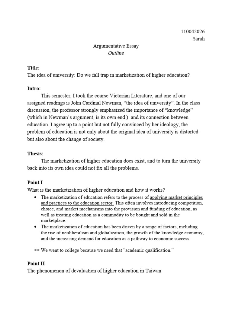 Sarah - Argumentative - Draft 1 | Download Free PDF | University ...