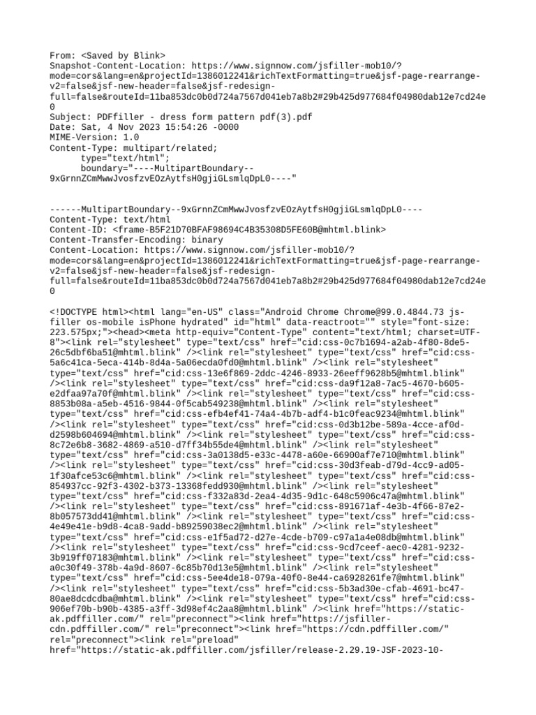 PDFfiller - Dress Form Pattern PDF | PDF | Internet Architecture | Online Services