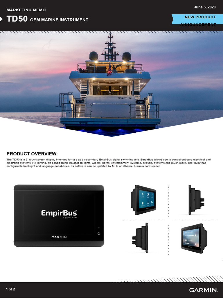 TD50 OEM Marine Instrument Product Announcement 05.06.20 (EUR) | PDF ...