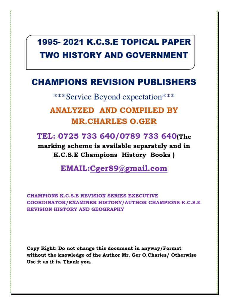 History Topicals - Paper Two | PDF | Human Evolution | Homo