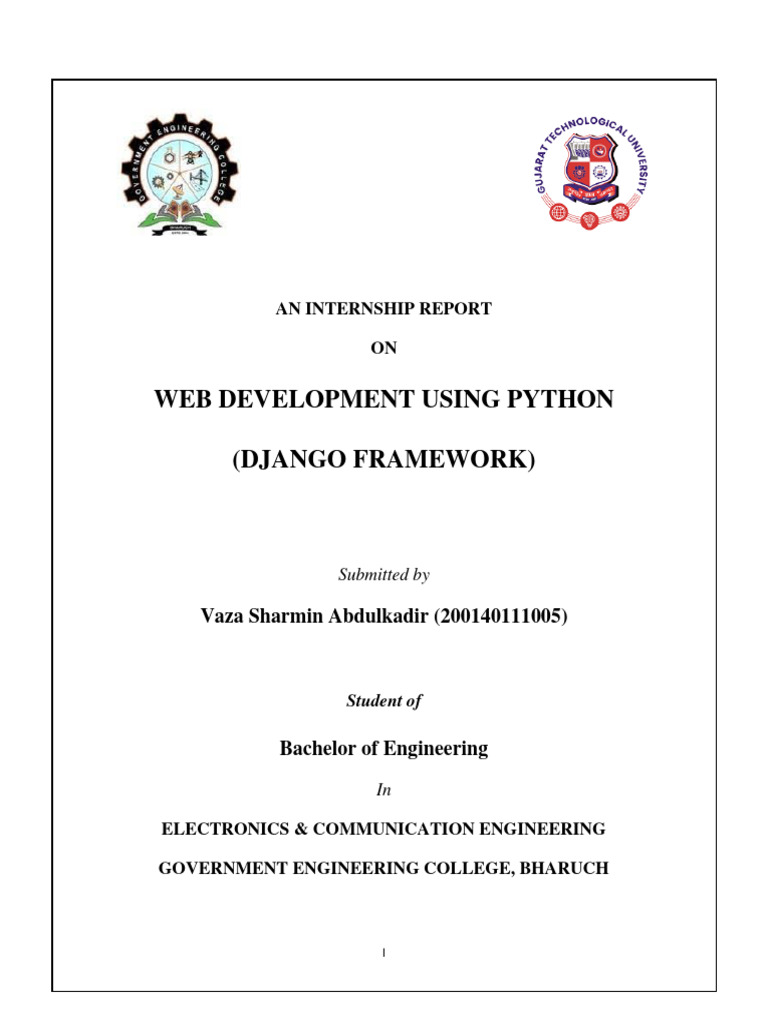 Report of 15 Days Internship | PDF | Bootstrap (Front End Framework) | Web Application
