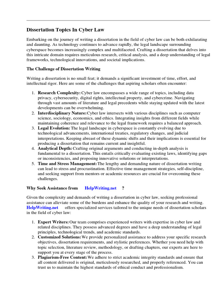 Dissertation Topics in Cyber Law | PDF | Computer Security | Security