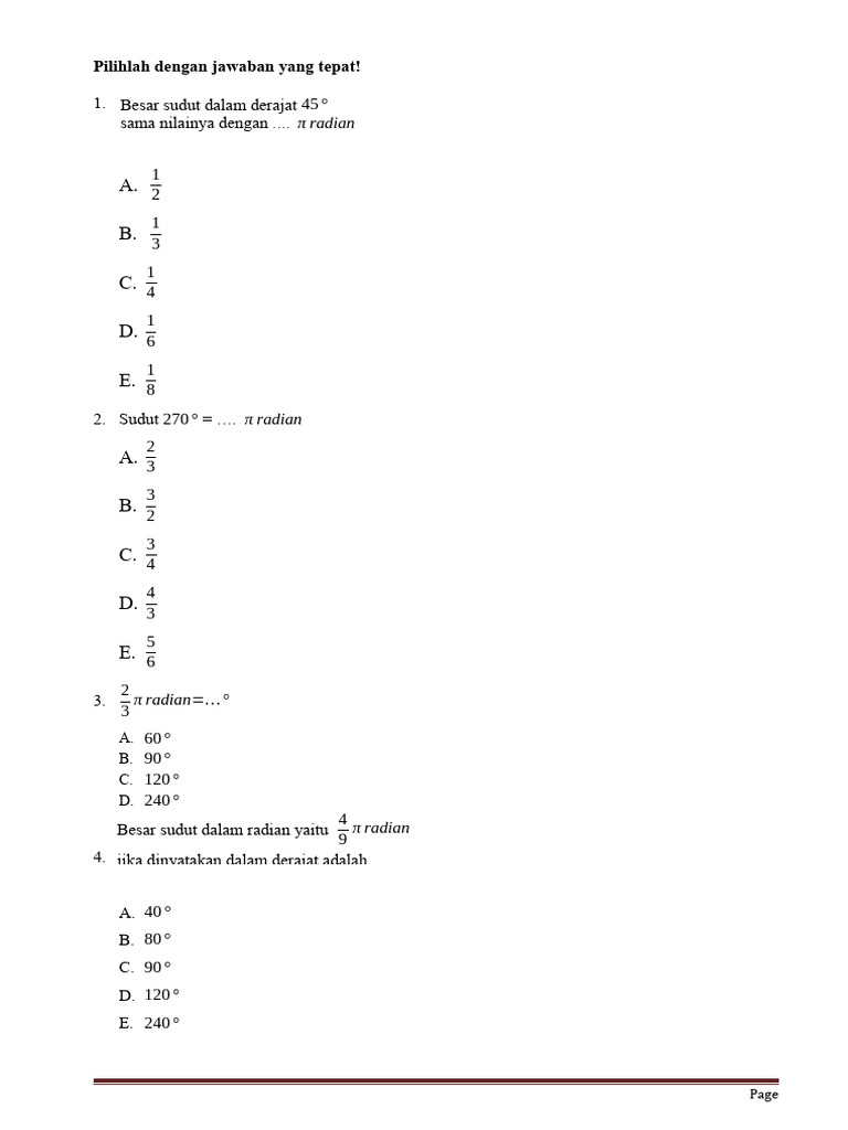 Soal PTS Matematika Kelas XI SMK | PDF