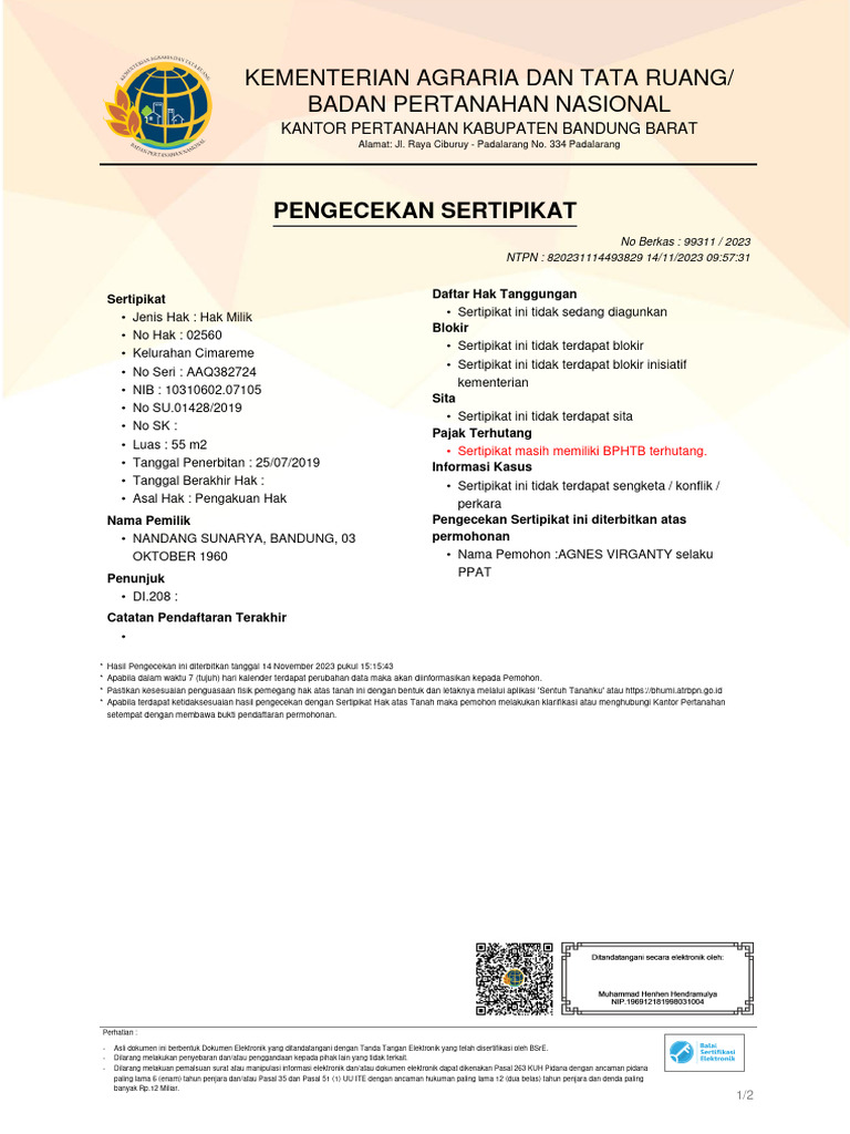 Hasil Pengecekan | PDF