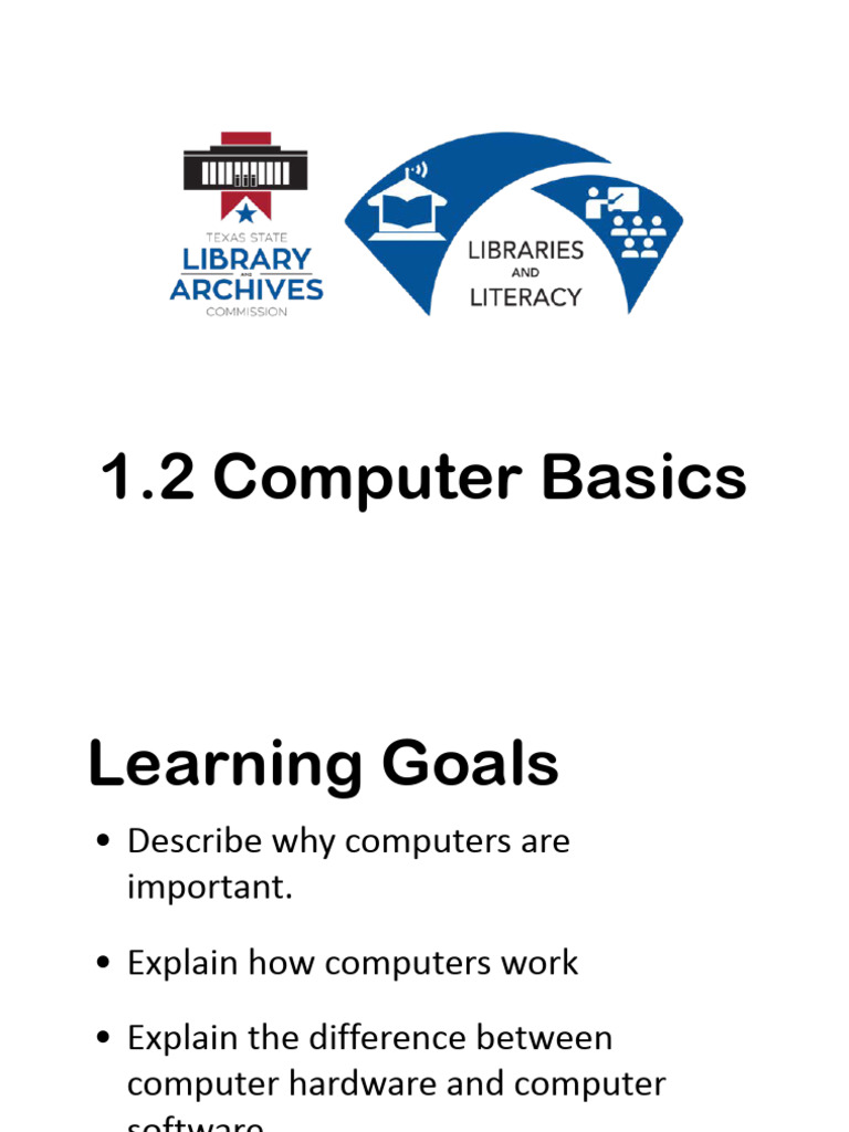 Computer Basics Presentation Pdf Computer Data Storage Operating