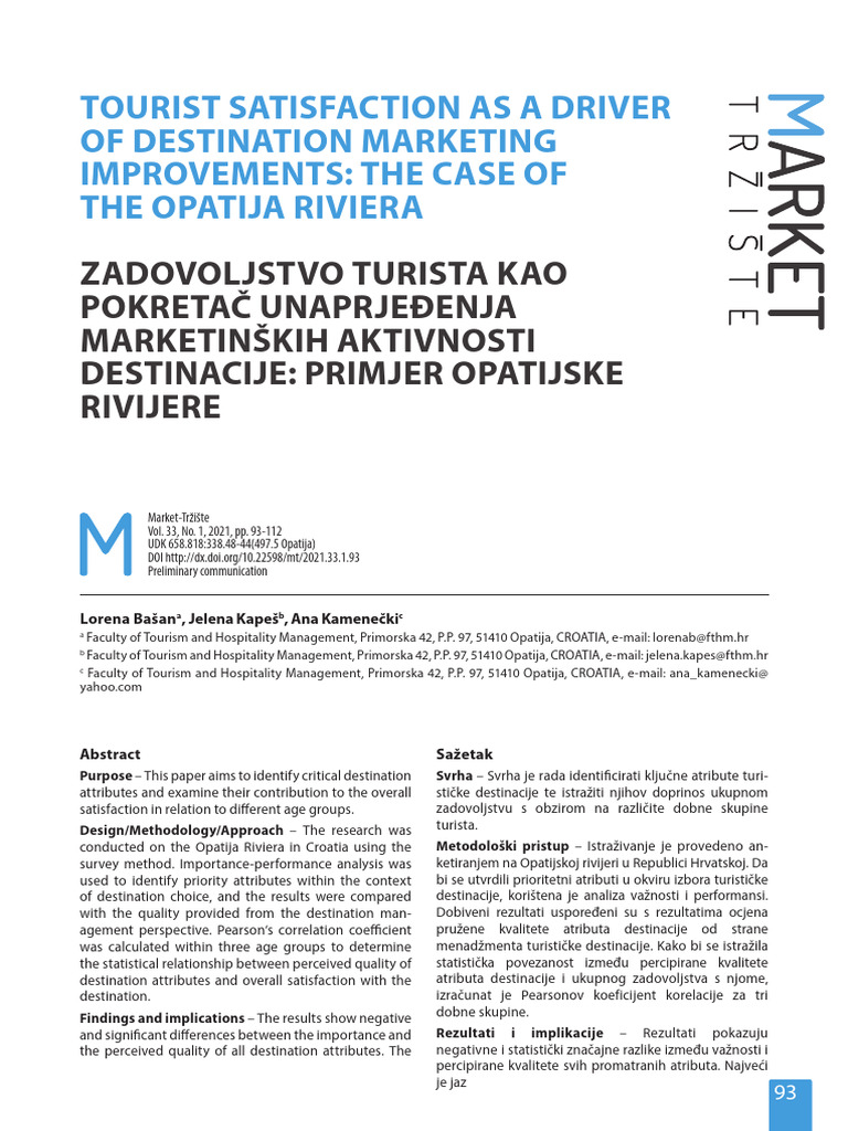 Tourism Paper3 | PDF | Customer Satisfaction | Tourism
