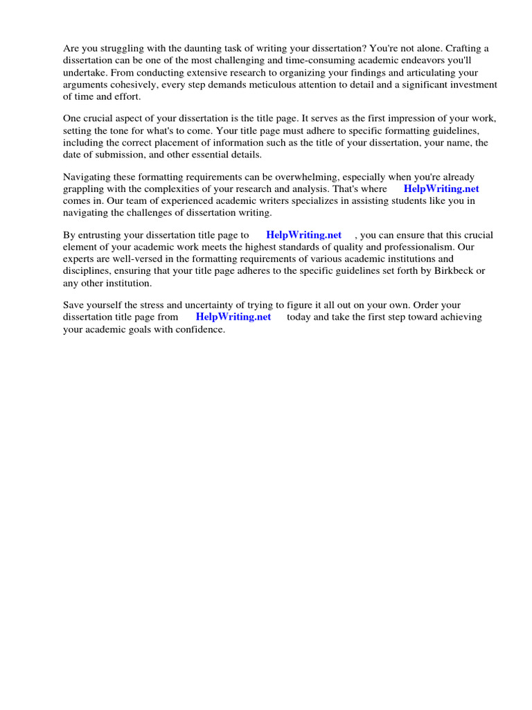 Birkbeck Dissertation Title Page | PDF | Thesis | Internet Birkbeck Dissertation Title Page | PDF | Thesis | Internet