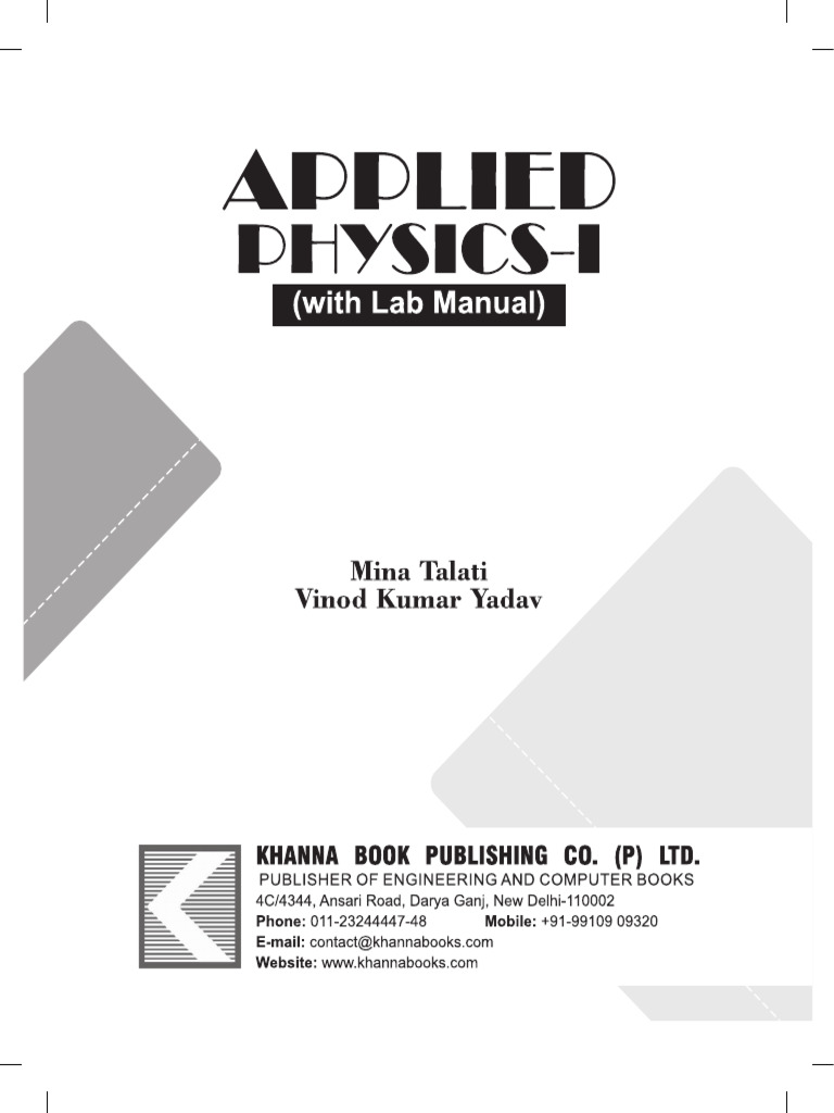 Applied Physics I | PDF | Rotation Around A Fixed Axis | Engineering